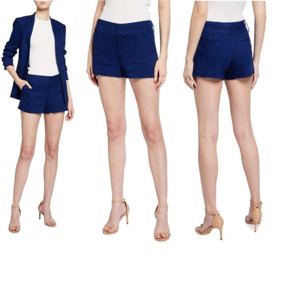 Alice + Olivia | Shorts | Alice Olivia Cady Nocuff Shorts Size 4 Blue ...